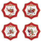 Coffret 4 assiettes de Noël 16cm - Christmas memories